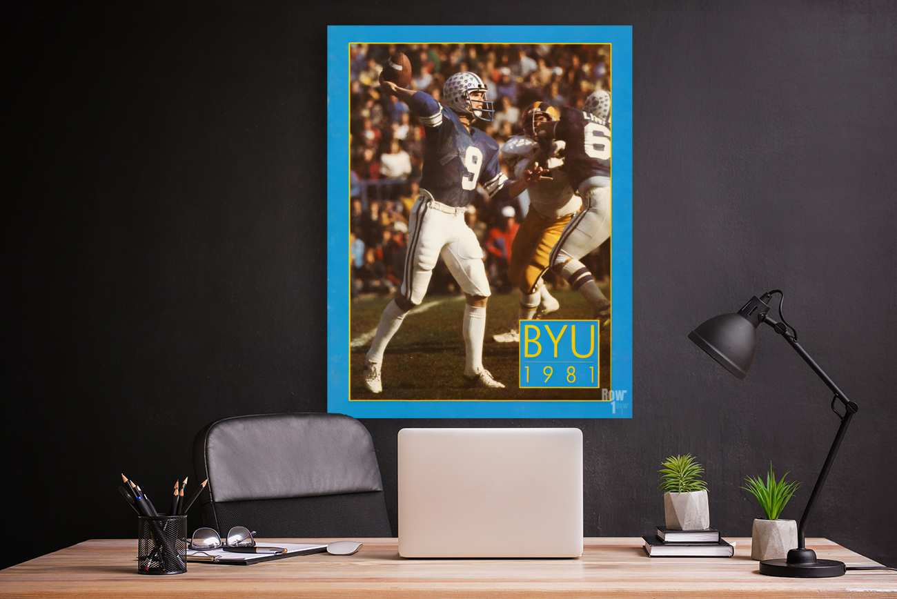 1981 BYU Cougars Football Art by Row One Brand Wall Art