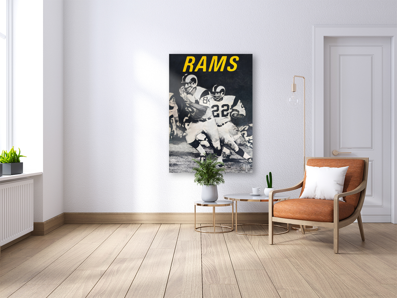 LA Rams Throwback Night Game Art by Row One Brand Wall Art