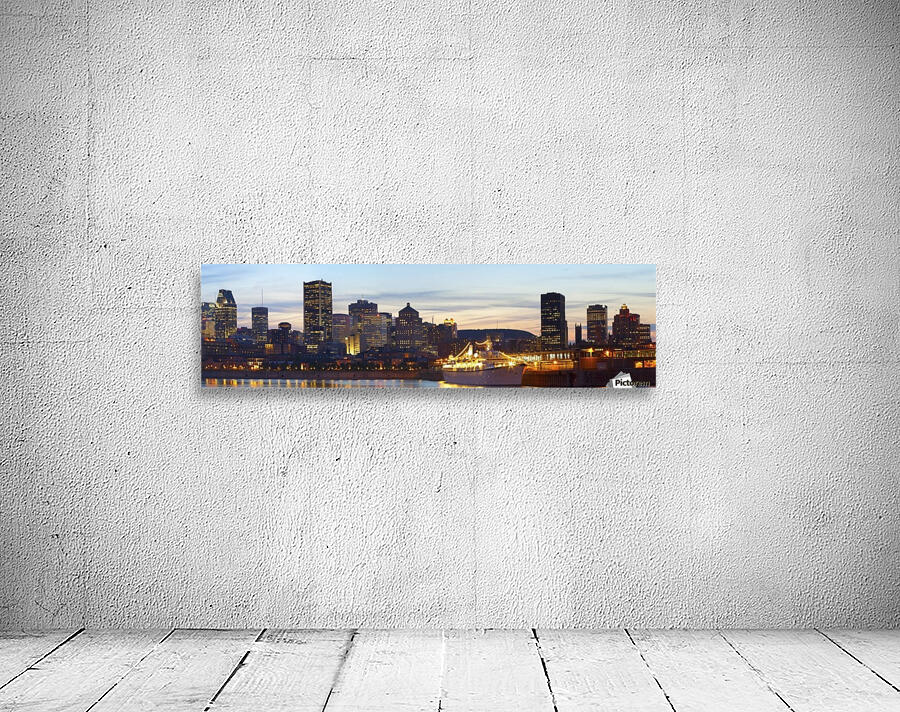 Montreal Skyline At Dusk; Montreal, Quebec, Canada by PacificStock Wall Art