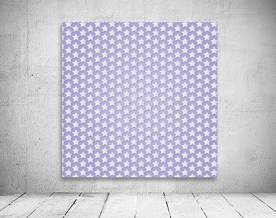 Purple Star Pattern by rizu_designs Wall Art