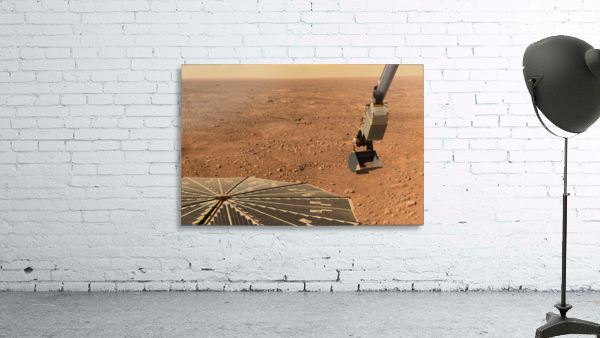 Phoenix Mars Lander’s solar panel and the lander’s Robotic Arm with a ...