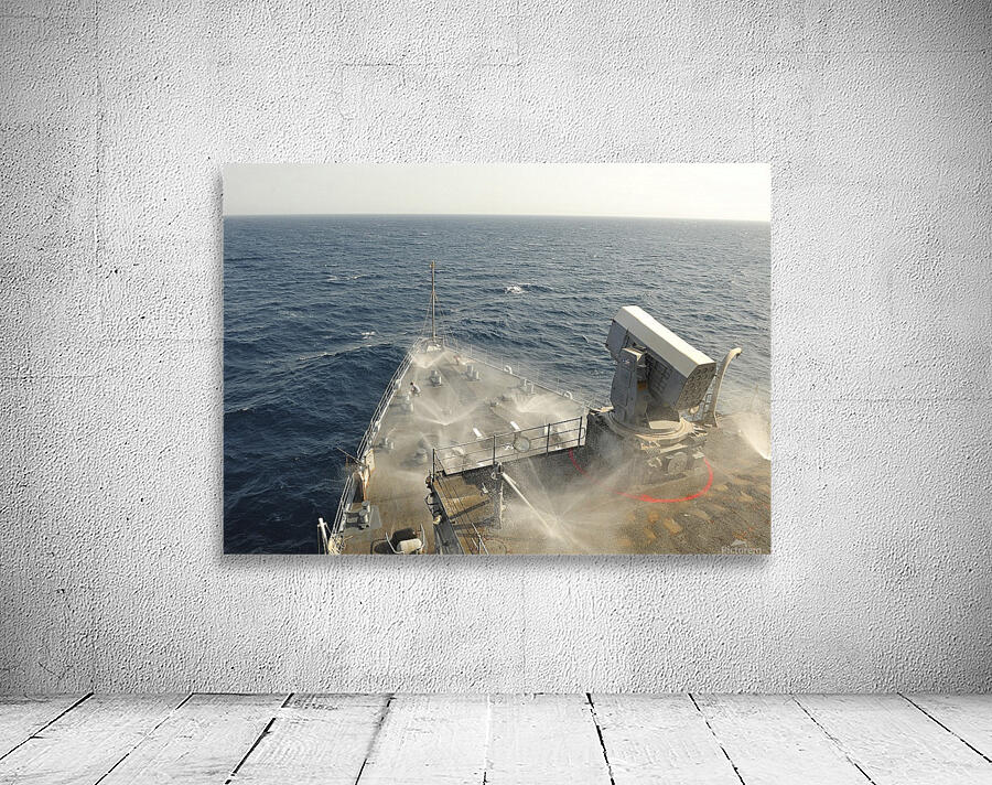 The countermeasure wash down sprinkler system aboard USS Gunston Hall ...