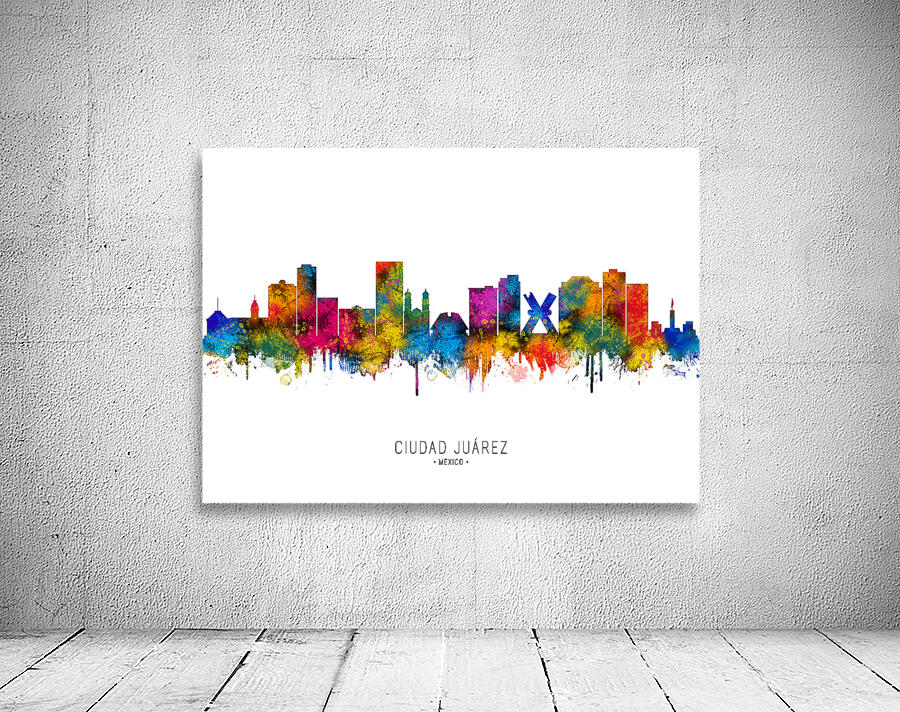 Ciudad Juarez Mexico Skyline by Towseef Dar Wall Art