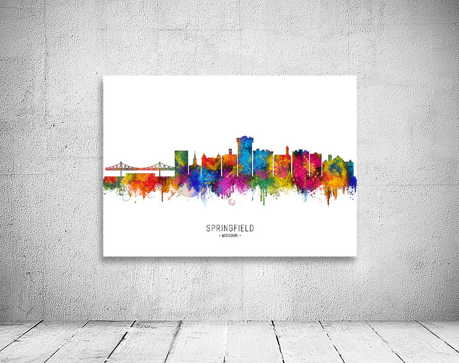 Springfield Missouri Skyline by Towseef Dar Wall Art