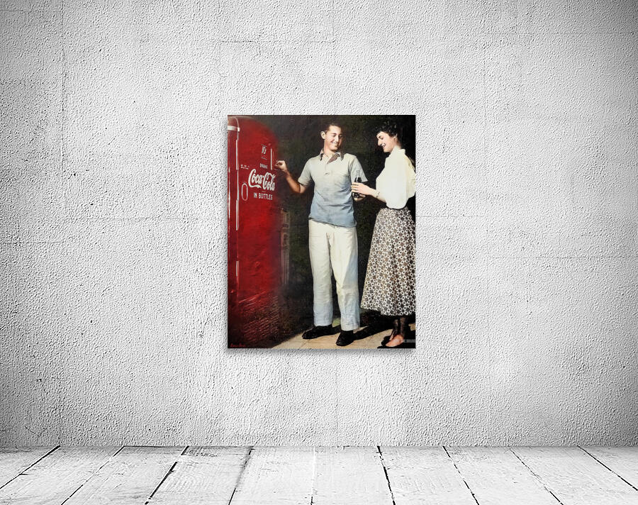 vintage coca cola vending machine art by Row One Brand Wall Art