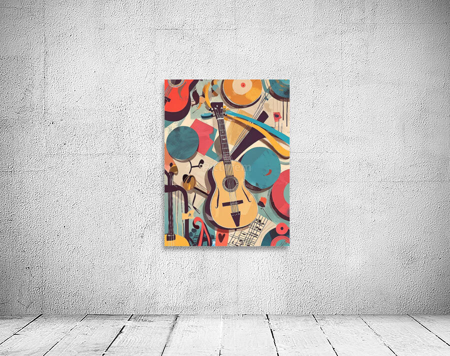 Default Abstract Music Background illustration by GHANM ALYOUSEF Wall Art