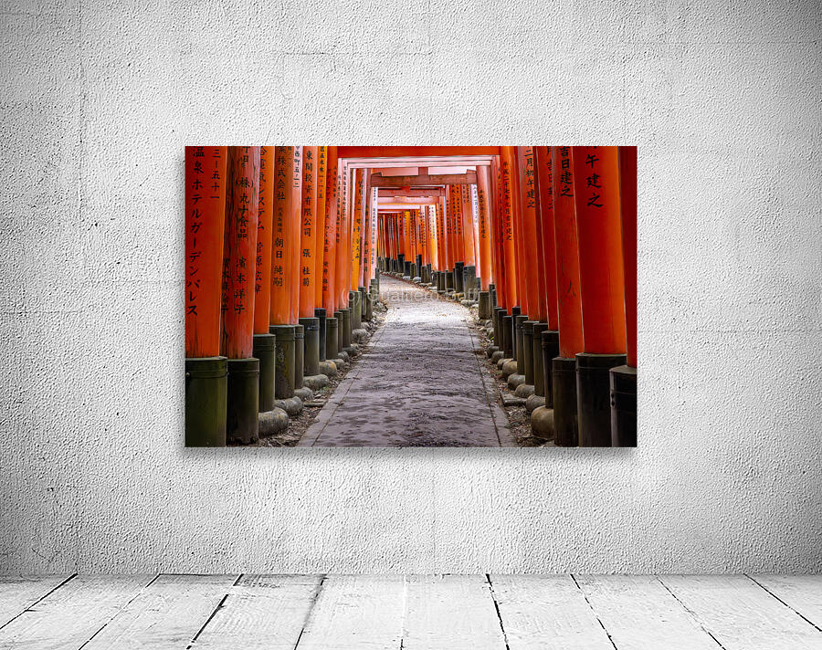 tunnel in fushimi inari temple by Gualtiero Boffi Wall Art