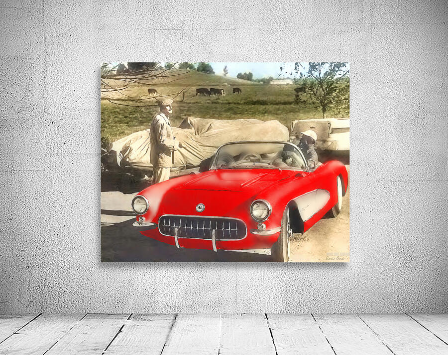 1957 Red Corvette Art by Row One Brand Wall Art