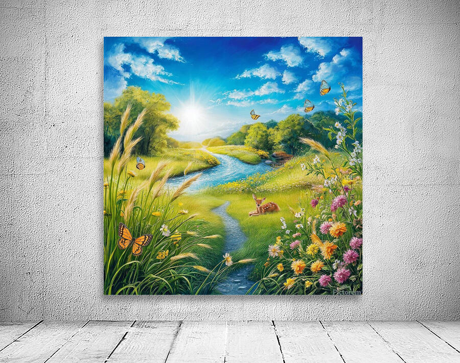beautiful summer natural scenes by black rock Wall Art