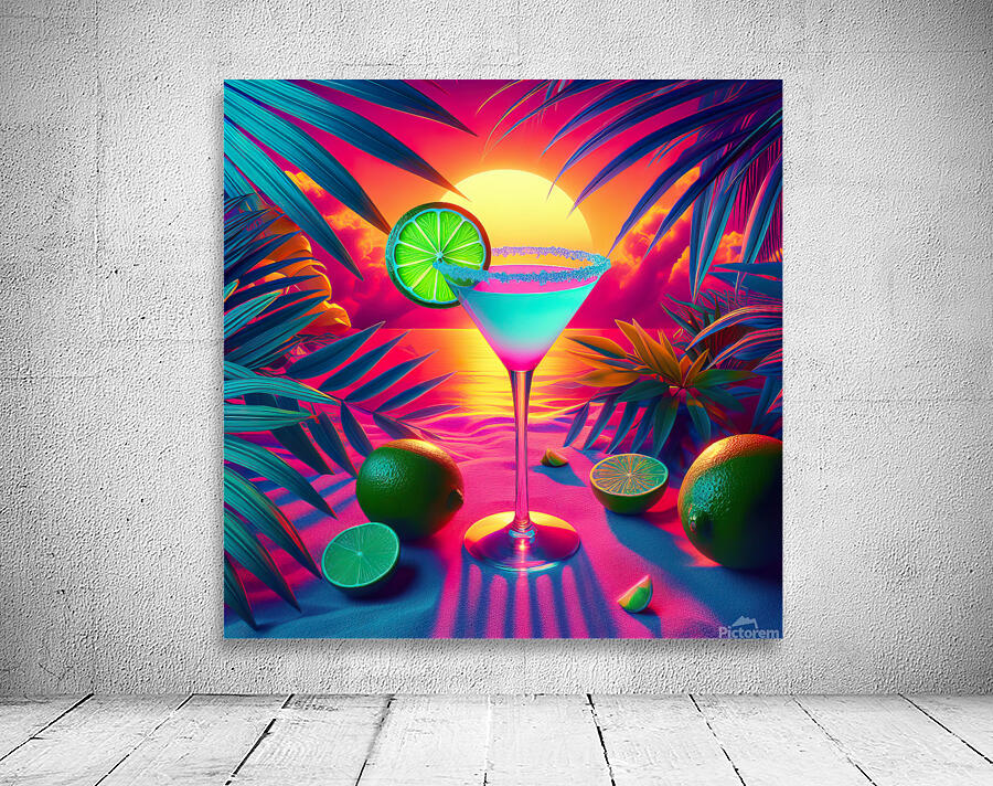 140 Creative food template. Daiquiri cocktail wit by artvi Wall Art