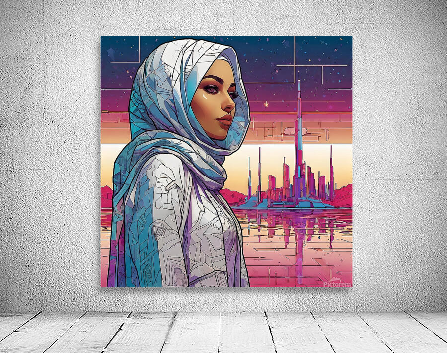 Default Coloring book font art synthwave art styl by Emy Ali 23 Wall Art