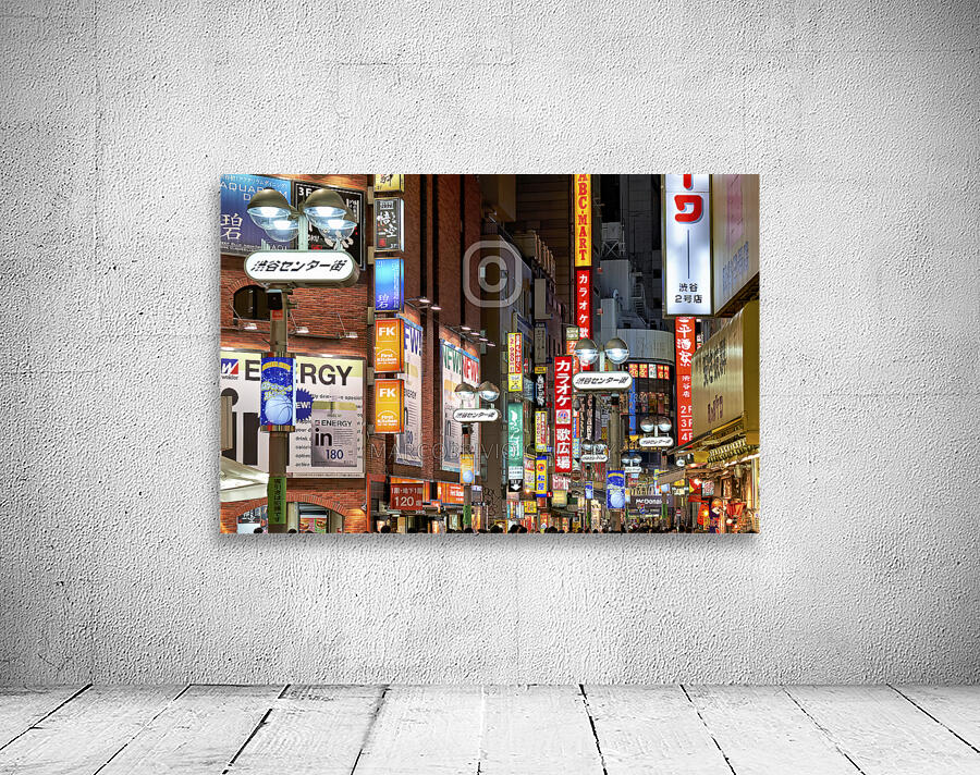 Japan. Tokyo. Neon lights in Shibuya district at night by Marco Brivio ...