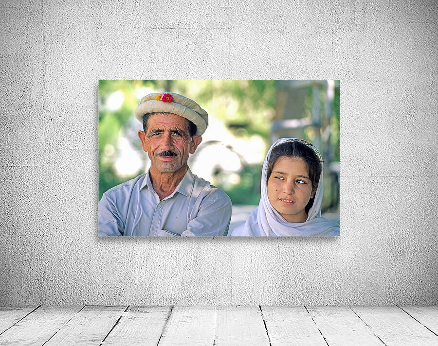 Pakistan. Father and daughter in Lahore by Marco Brivio Wall Art