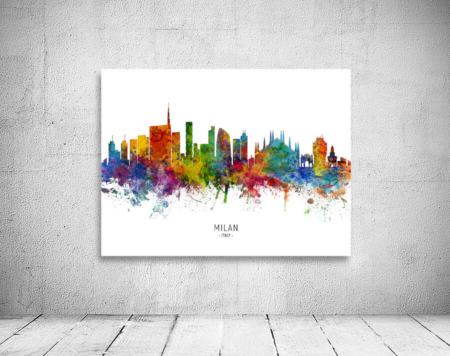 Milan Italy Skyline by Michael Tompsett Wall Art