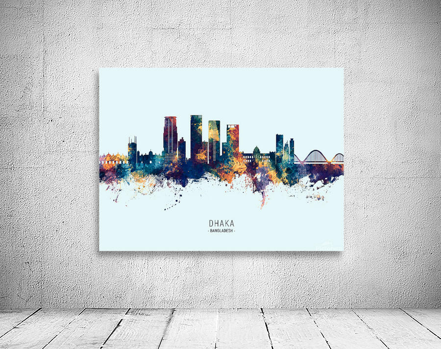 Dhaka Bangladesh Skyline by Michael Tompsett Wall Art