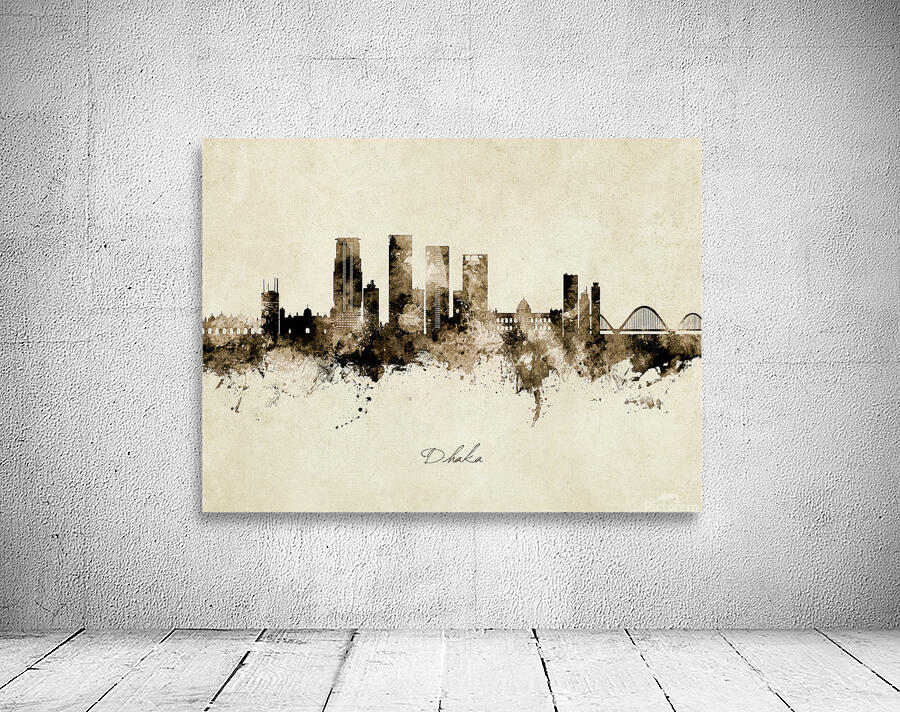 Dhaka Bangladesh Skyline by Michael Tompsett Wall Art