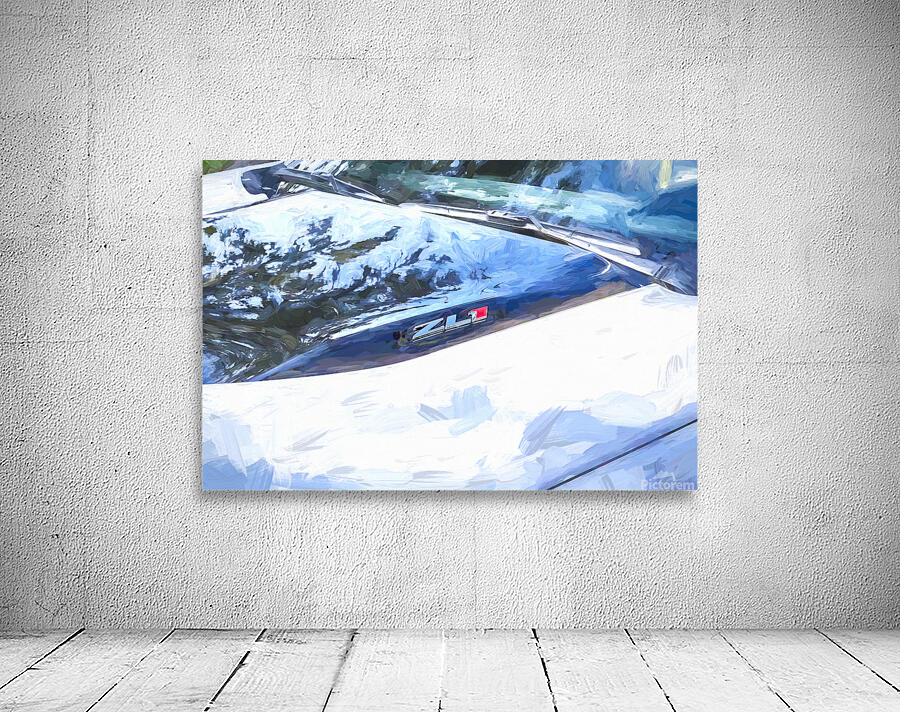 2023 White Chevrolet Camaro ZL1 Convertible X 13 by Rich Franco Wall Art