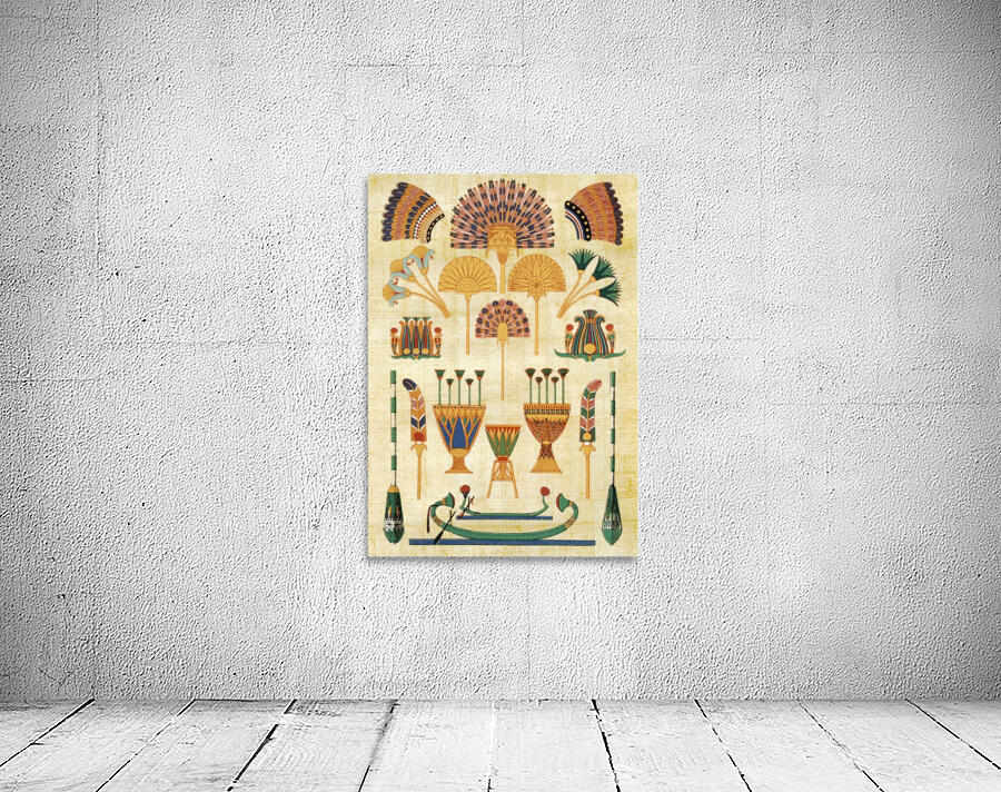 egyptian paper papyrus hieroglyphs by Shamudy Wall Art