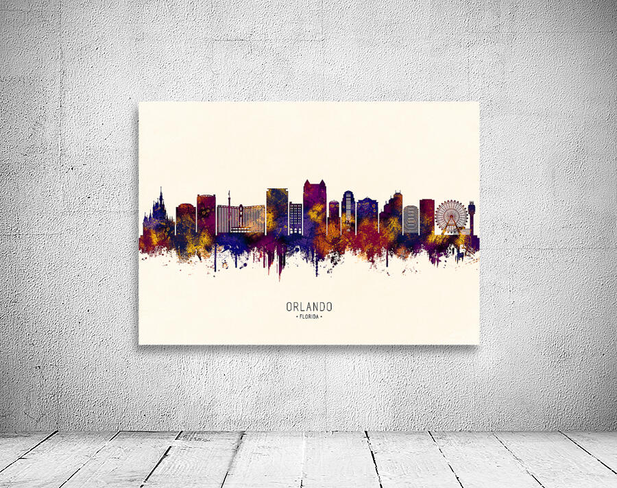 Orlando Florida Skyline by Towseef Dar Wall Art