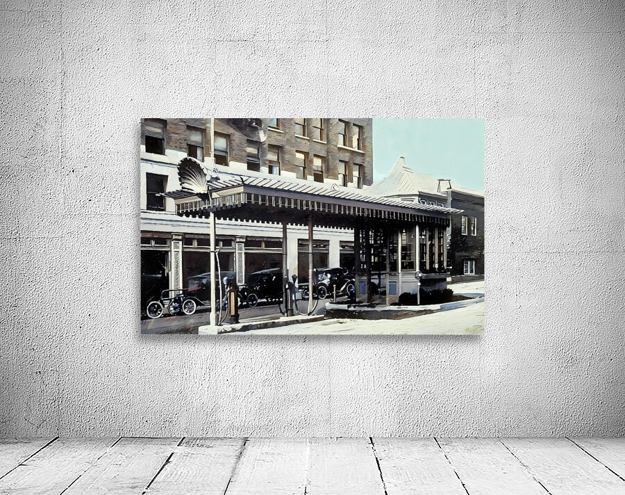 1920s seattle shell station gas service by Row One Brand Wall Art