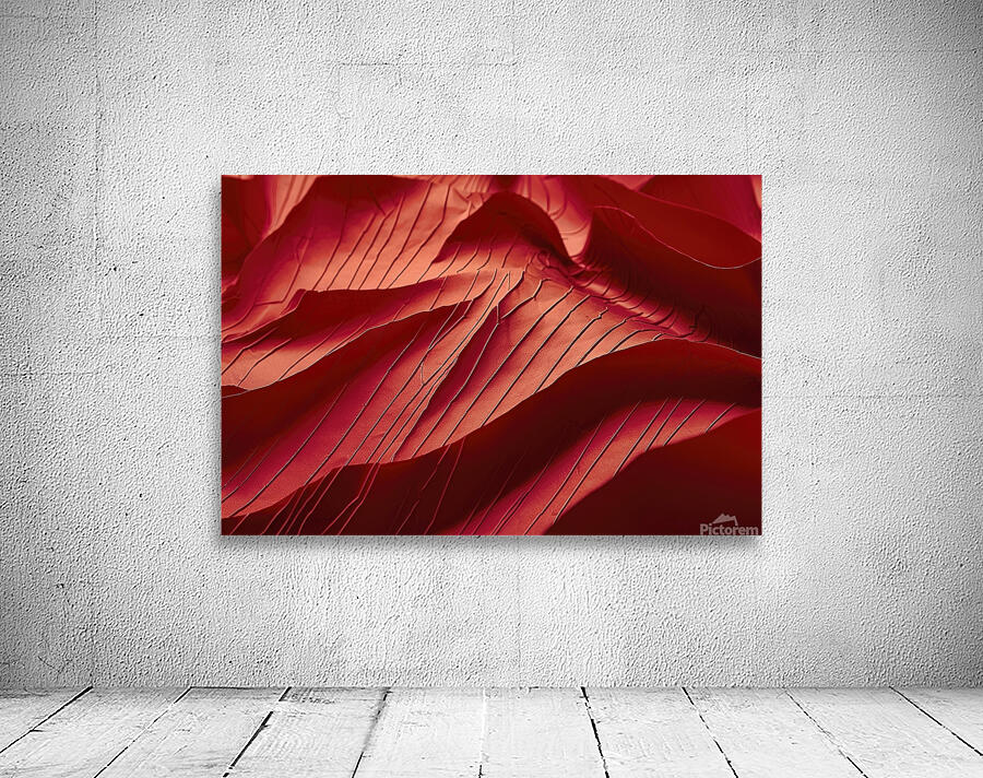 Sheet of red paper texture background 4 by Violeta Popescu Wall Art
