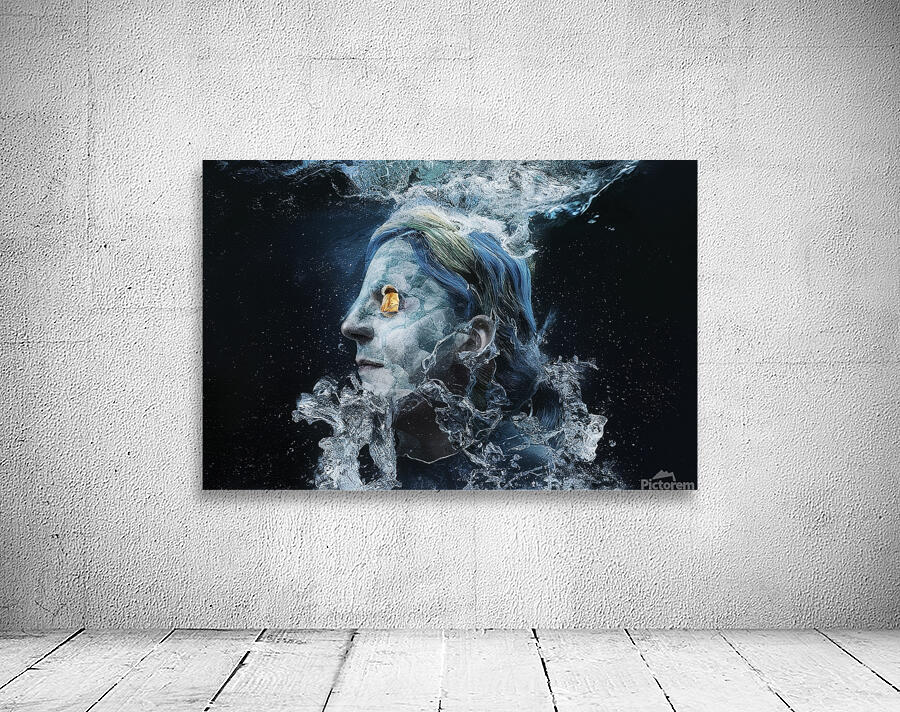 distribution of water black background 2 Copy.j by Violeta Popescu Wall Art