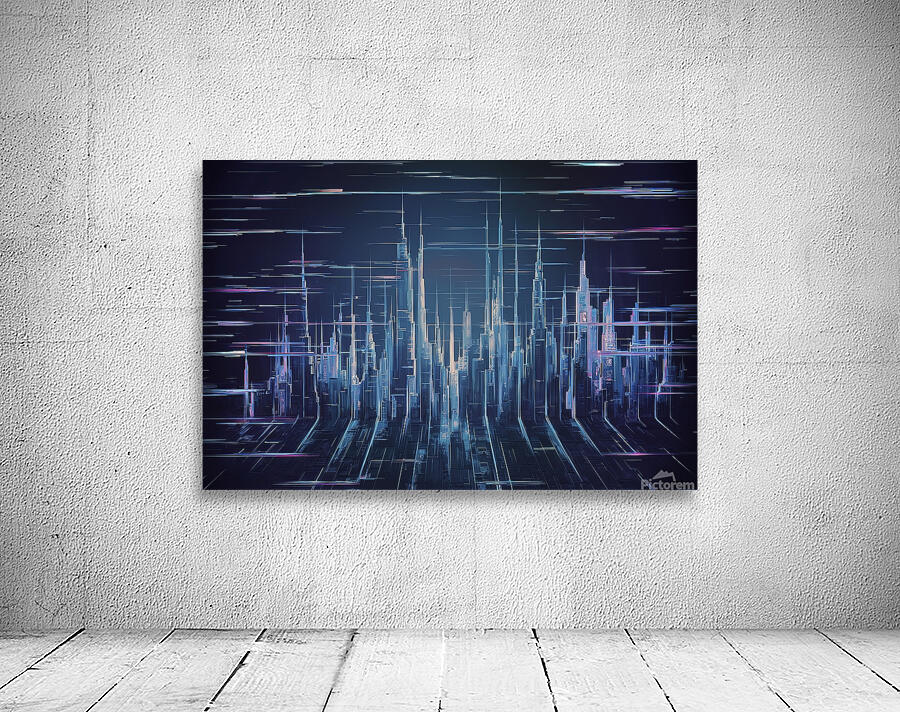 a futuristic light abstract background by Stoica Lilian Wall Art