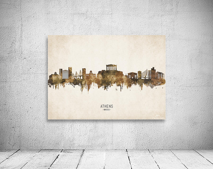 Athens Greece Cityscape Vintage by Towseef Dar Wall Art