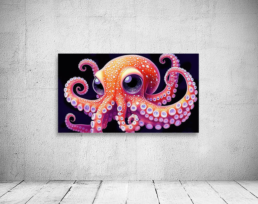 The cutest Octopus by Dan Canopy Wall Art