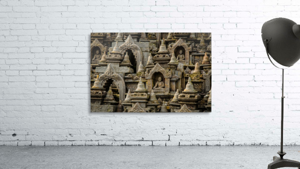 borobudur temple mini macro model by Shamudy Wall Art