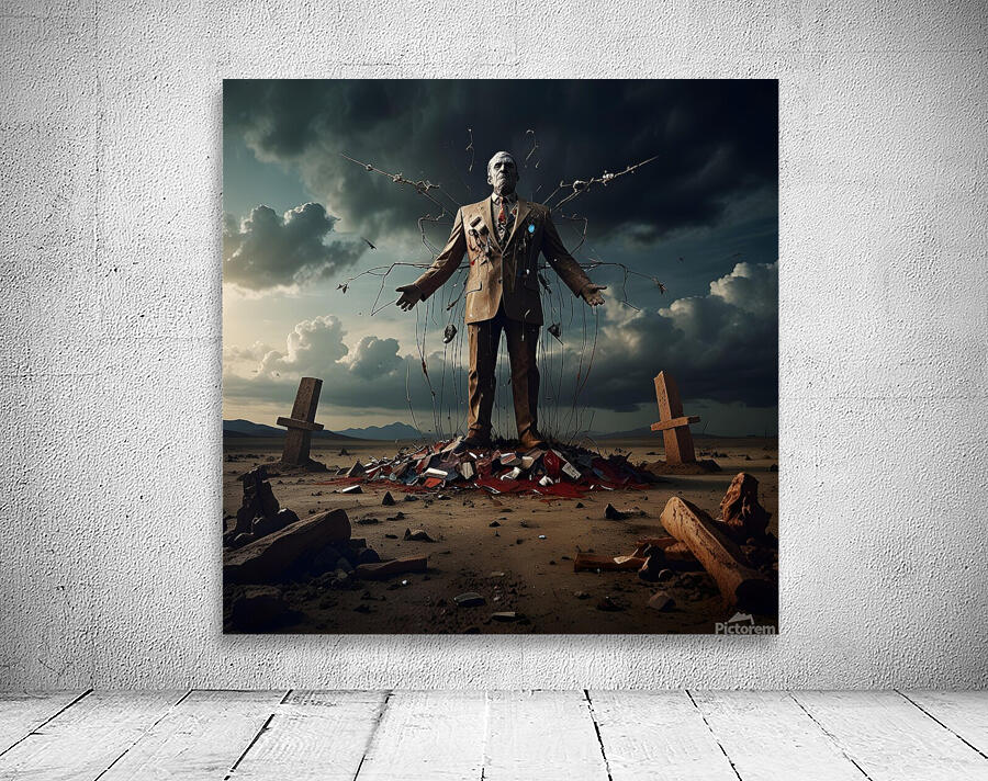 Fallen Power: A Symbol of Decline by Tellerarts by TH Wall Art