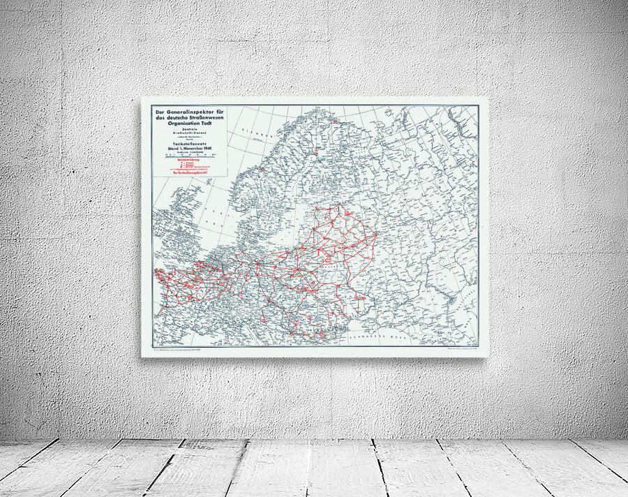 1942 German Top Secret Military Transport Map – WWII Axis Strategic Map ...