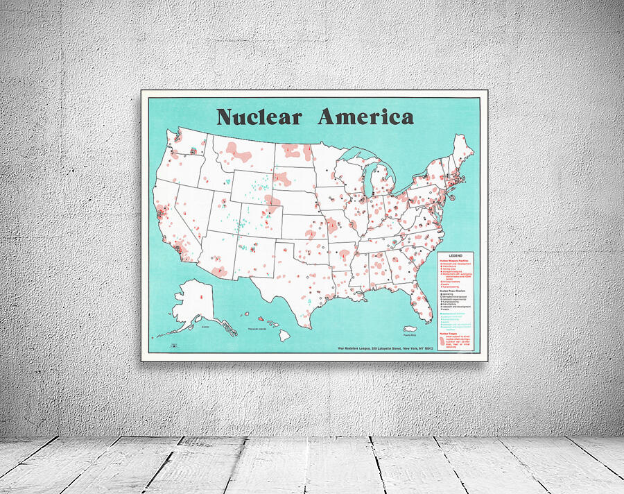 1979 Nuclear America Map – Cold War-Era U.S. National Defense Map ...