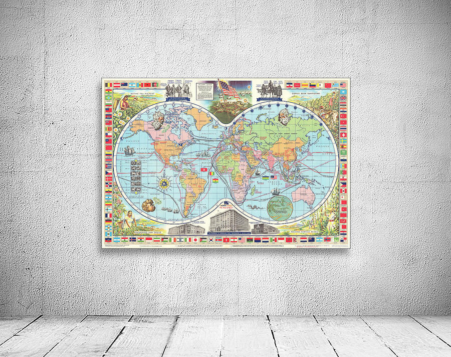 Pictorial Spice Map of the World – Illustrated Global Trade and ...