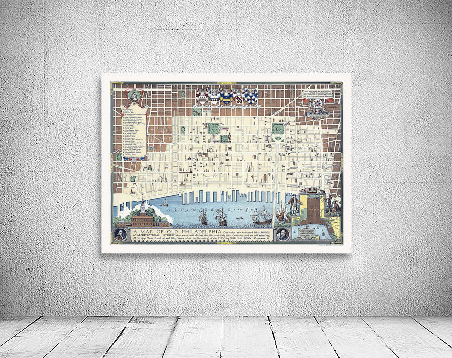 Pictorial Map of Old Philadelphia – Illustrated Historical Map ...