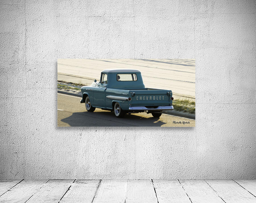 Light Blue Chevy Truck by Michelle Nichols Wall Art