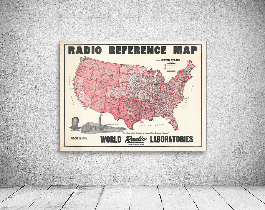 Radio Reference Map of the United States Showing Station Locations ...