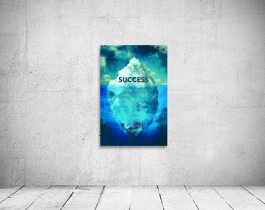 Success Iceberg Motivational Print by Conceptual Photography Wall Art