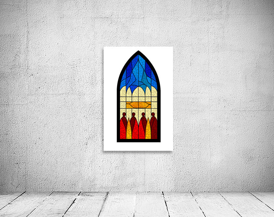 Modern Stained Glass Window by Travelling Light Wall Art