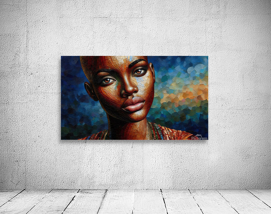 African Beauty Portrait: Mosaic Style Digital Art Masterpiece by UGO ...