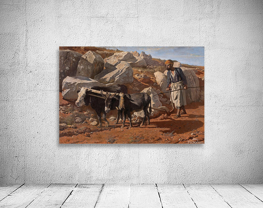 Plough Ox and Mule with Fellah [1876] by Charles Verlat [1824–1890] by ...