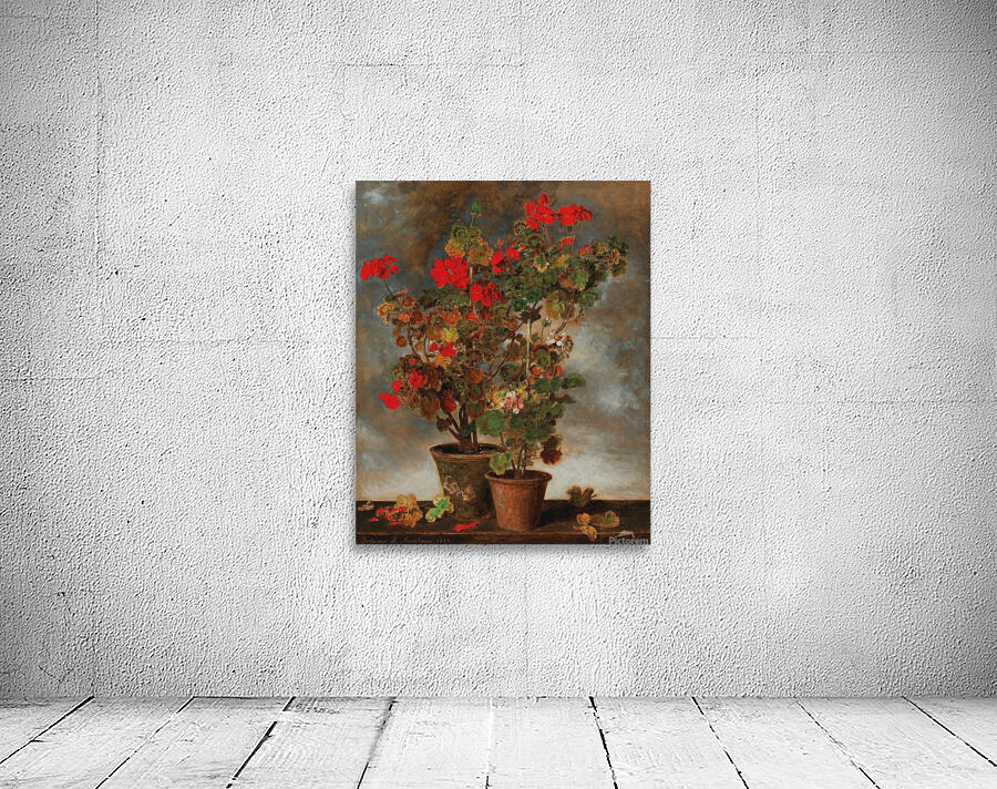 Geraniums [1884] by Johann Baptist Reiter [1813–1890] by MyCozyFineArt ...