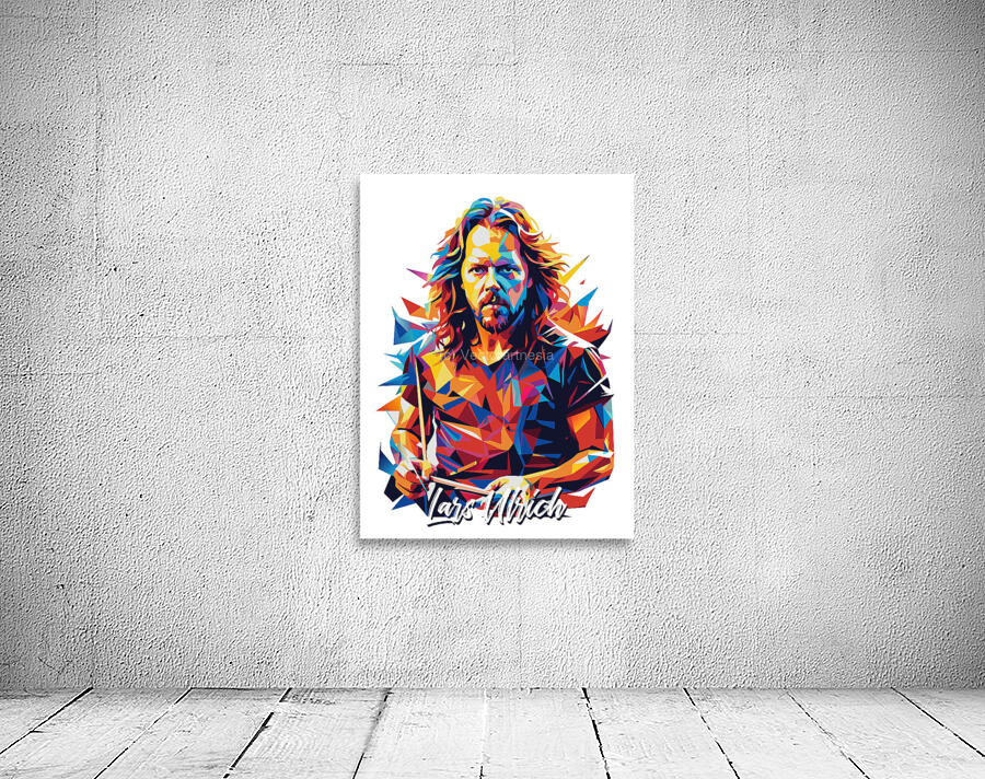 Metallica Lars Ulrich Portrait Pop Art Wpap by Vectorartnesia Wall Art