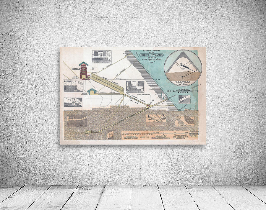 Map of the Great Pyramid of Giza – Architectural Diagram Showing ...