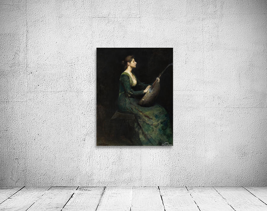 Lady with a Lute [1886] by Thomas Wilmer Dewing [1851–1938] by ...