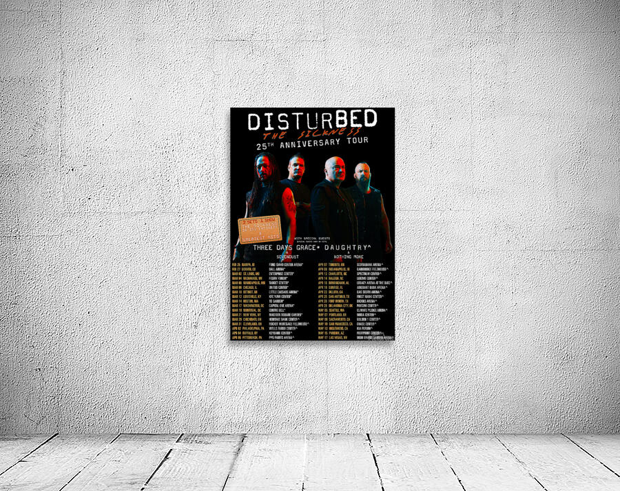 Disturbed The Sickness 25th ANNIVERSARY NORTH AMERICAN TOUR DATE 2025 ...