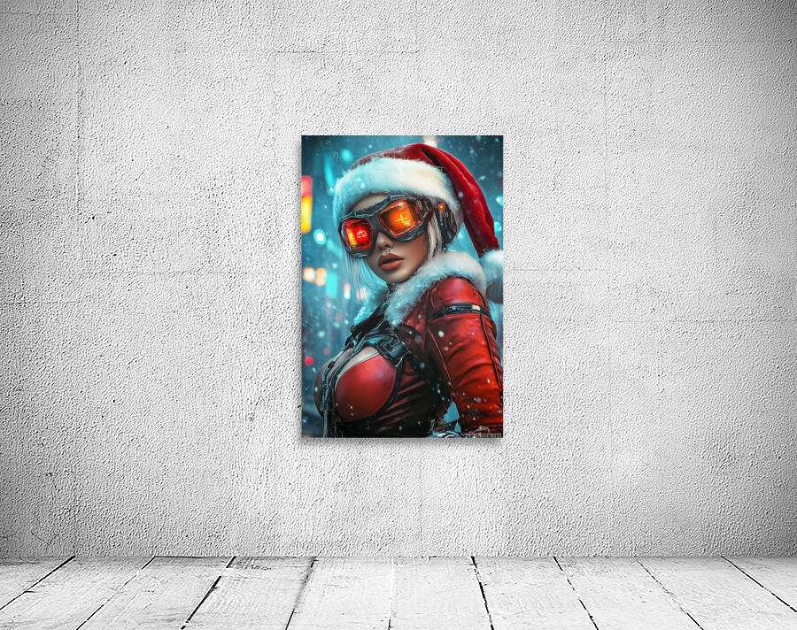 Cyberpunk Santa - Femme Fatale by Matthias Hauser Wall Art
