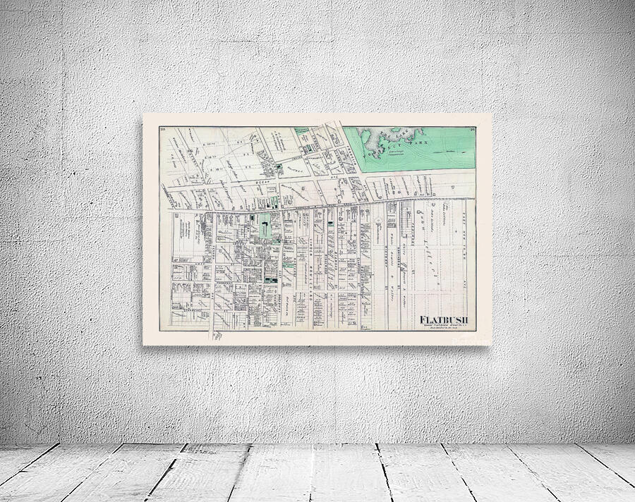 1873 Map of Flatbush Brooklyn – Detailed Urban Plan of This Former Dutch Settlement Turned NYC ...