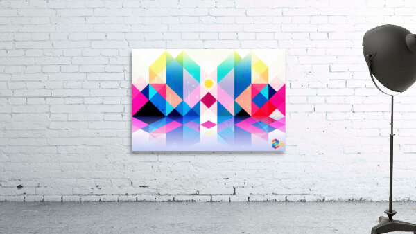 Colorful geometric landscape by ARTenyo art Wall Art