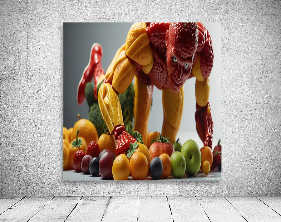 AI generated Running man made from fruit and vegetables by moustafa ...